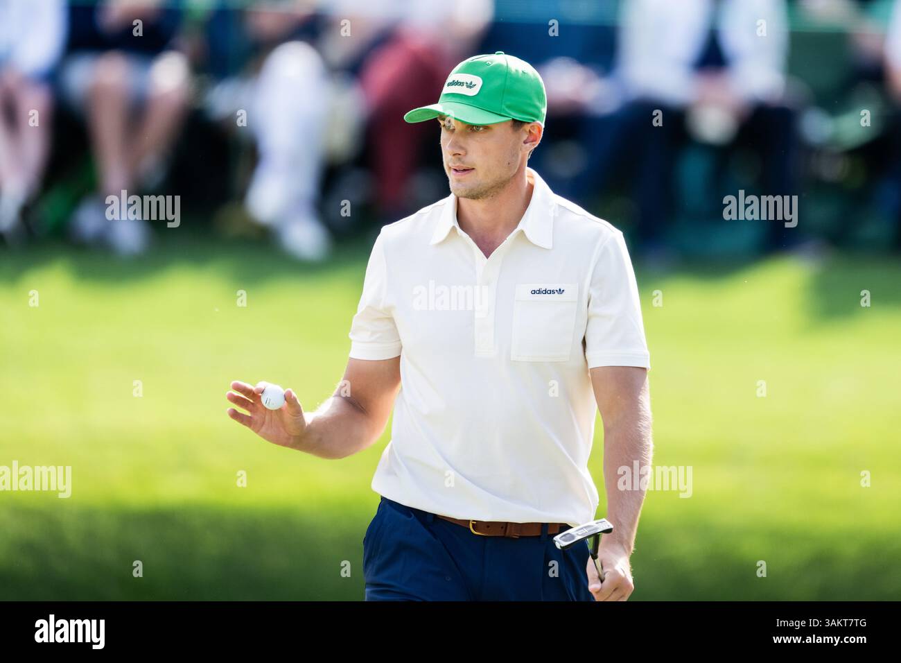 Ludvig Åberg of, Sweden. , . during the third round of the 2025 Masters ...