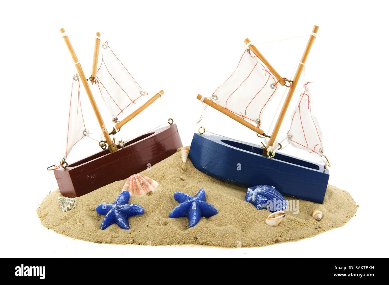 Boats on the beach in sand isolated over white Stock Photo - Alamy
