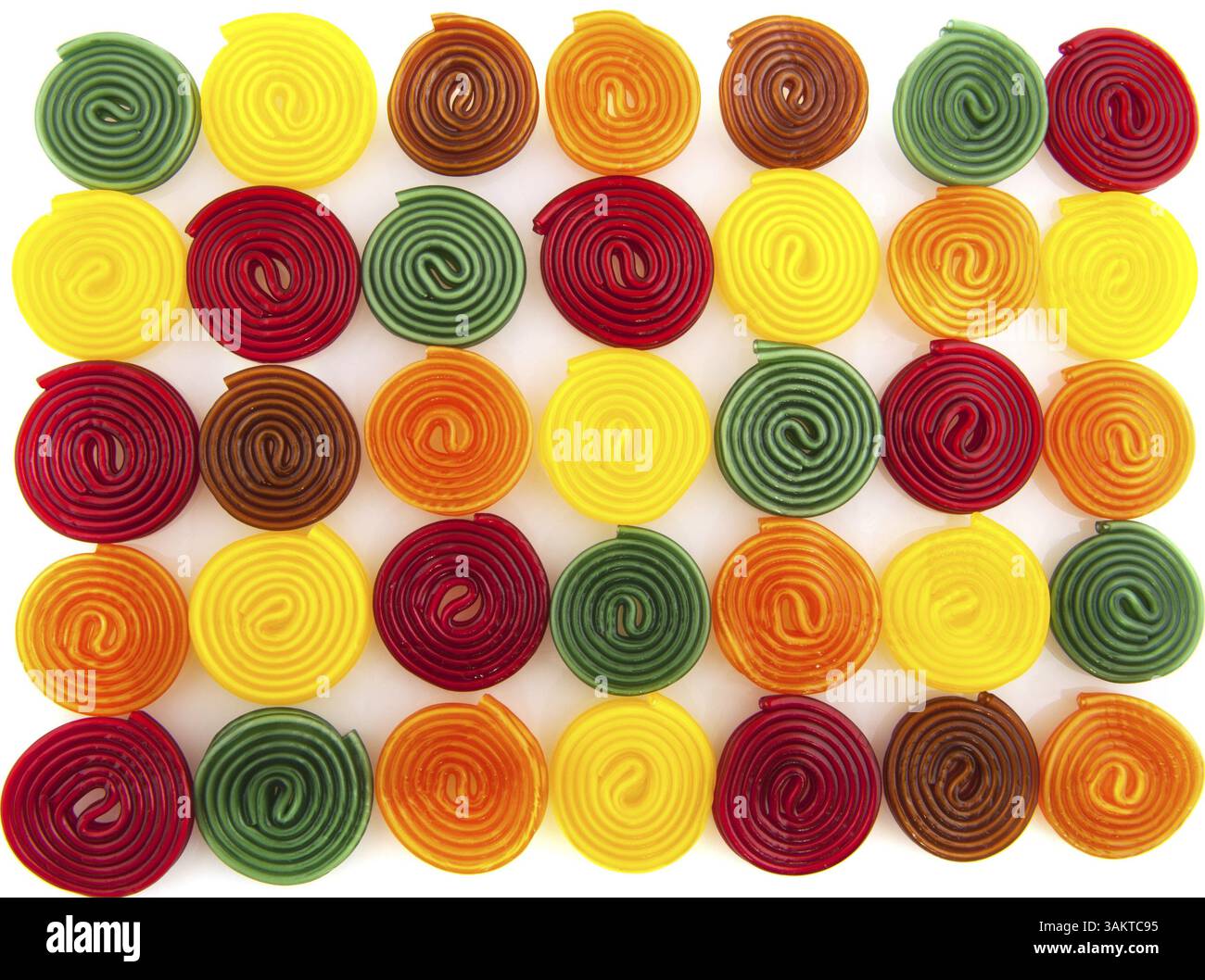 Colorful licorice candy drop rolls isolated white background Stock ...