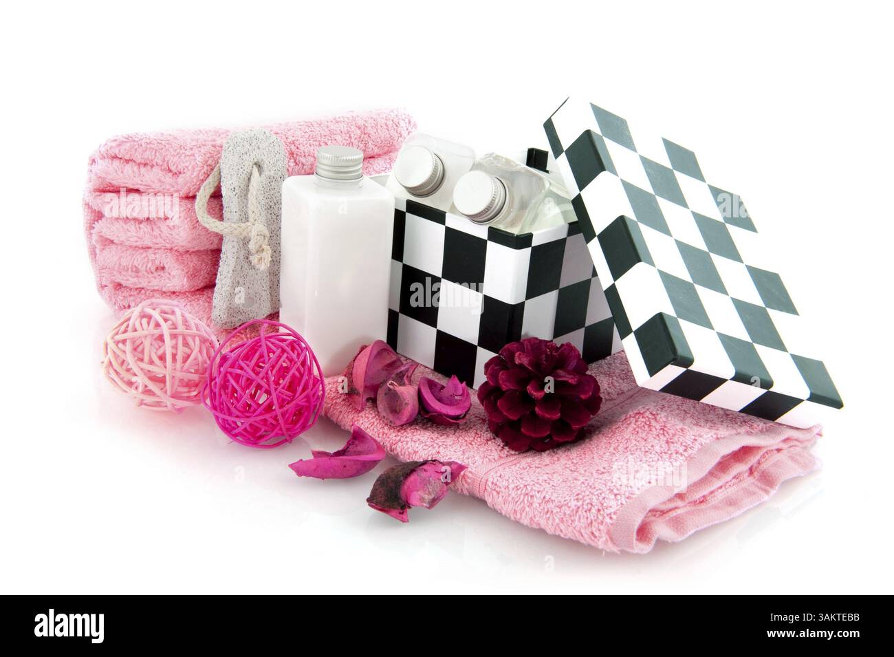 Pink beauty products Cut Out Stock Images & Pictures - Alamy
