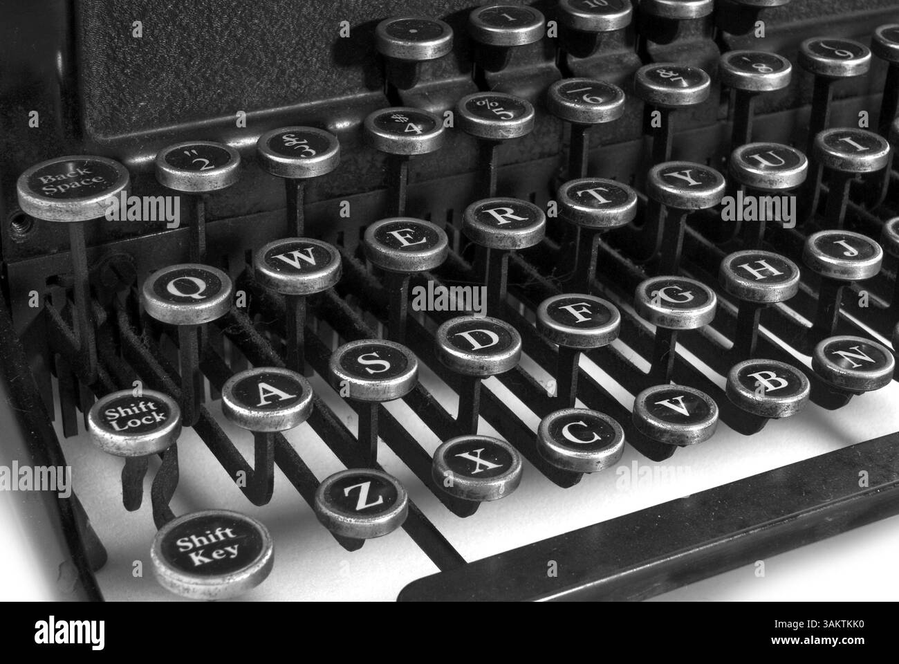 Keyboard from an old-fashioned typewriter Stock Photo - Alamy