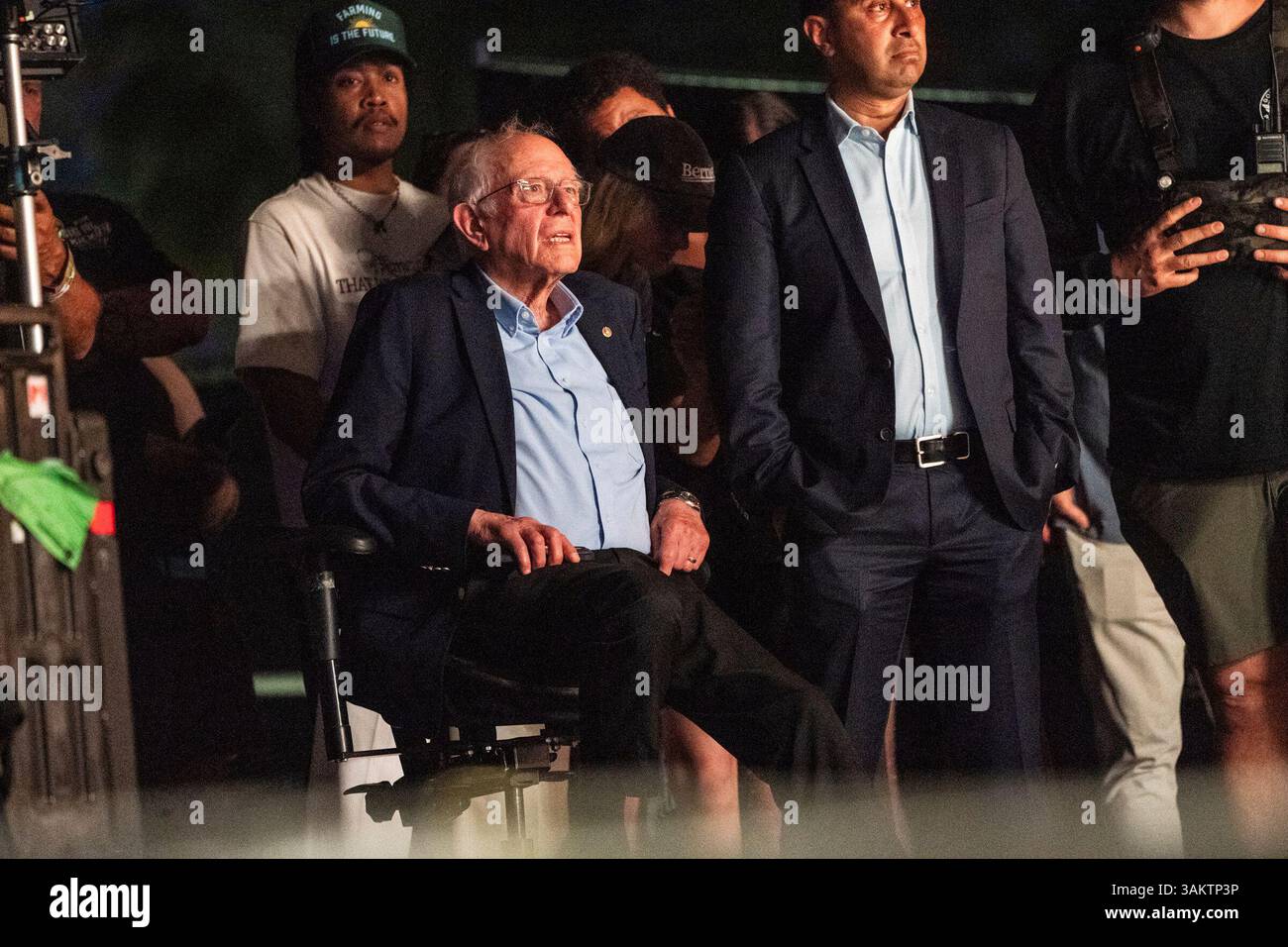 Bernie Sanders is seen after speaking during the first weekend of the ...