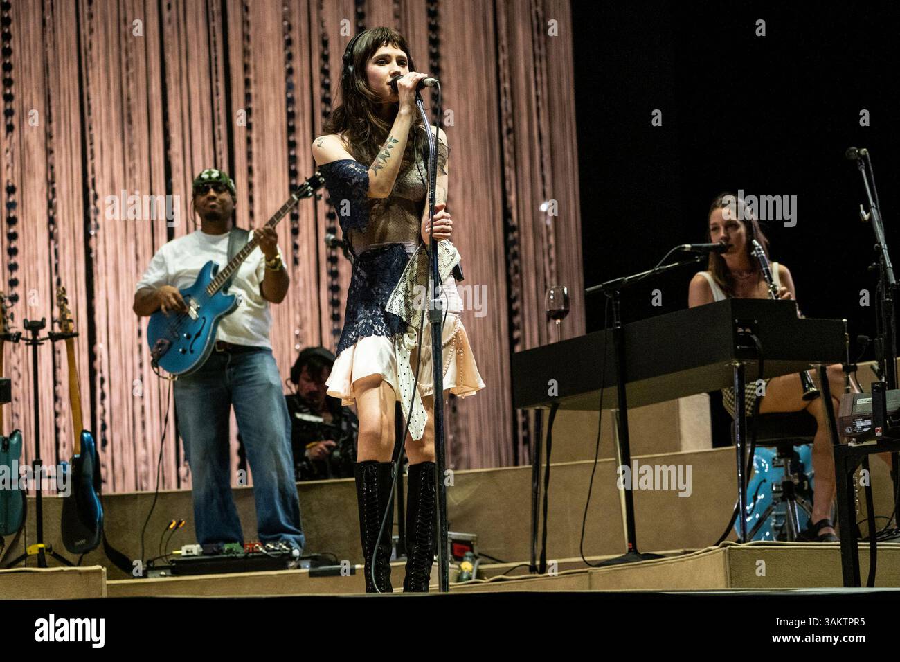 Clairo performs during the first weekend of the Coachella Valley Music ...
