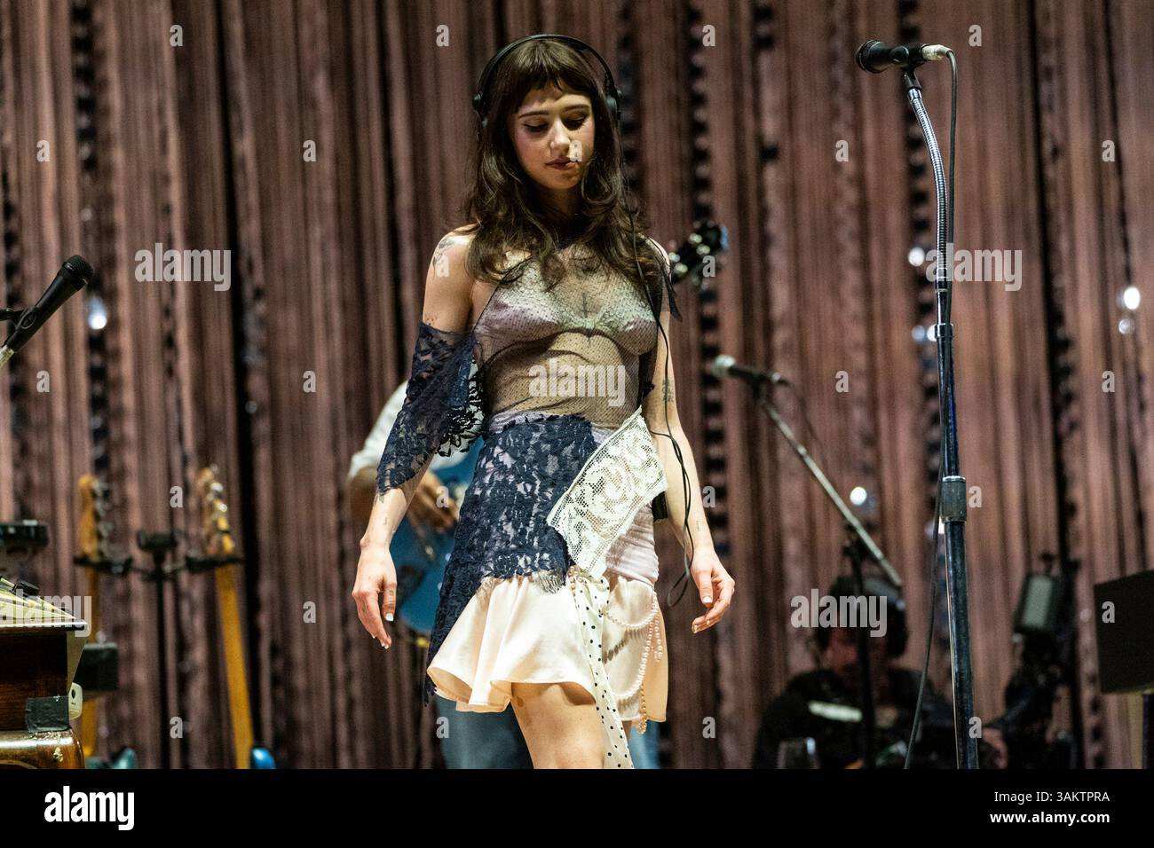 Clairo performs during the first weekend of the Coachella Valley Music and Arts Festival at the ...