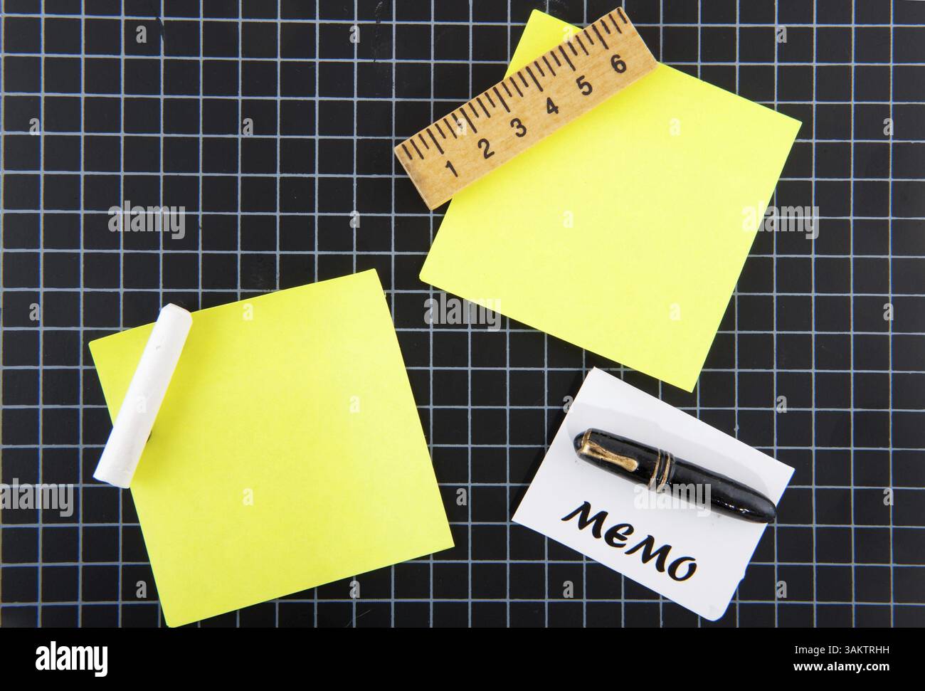 Memo board for technical notes or school Stock Photo - Alamy