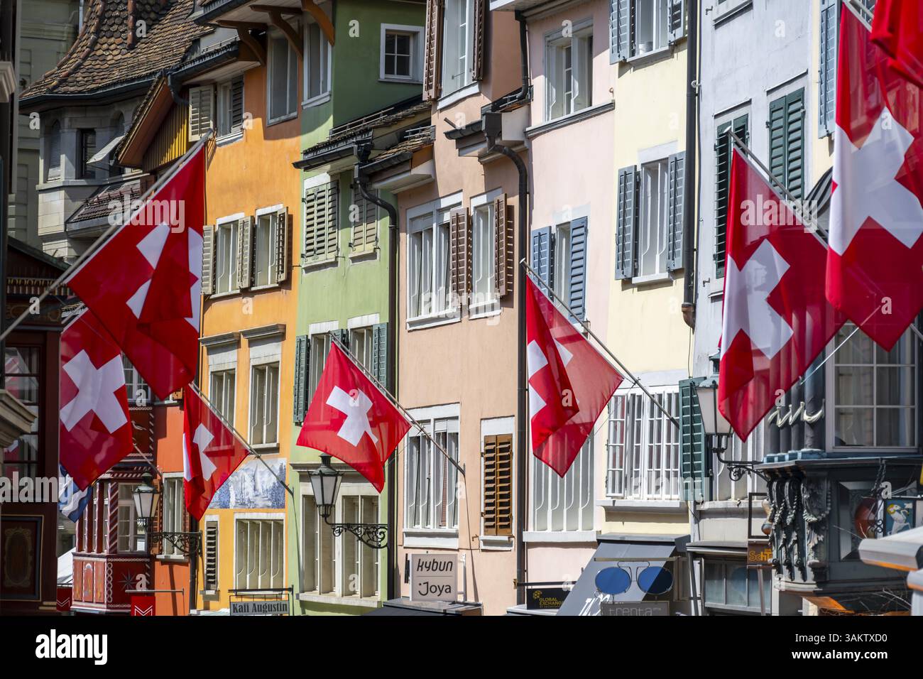Historical swiss flags hi-res stock photography and images - Alamy