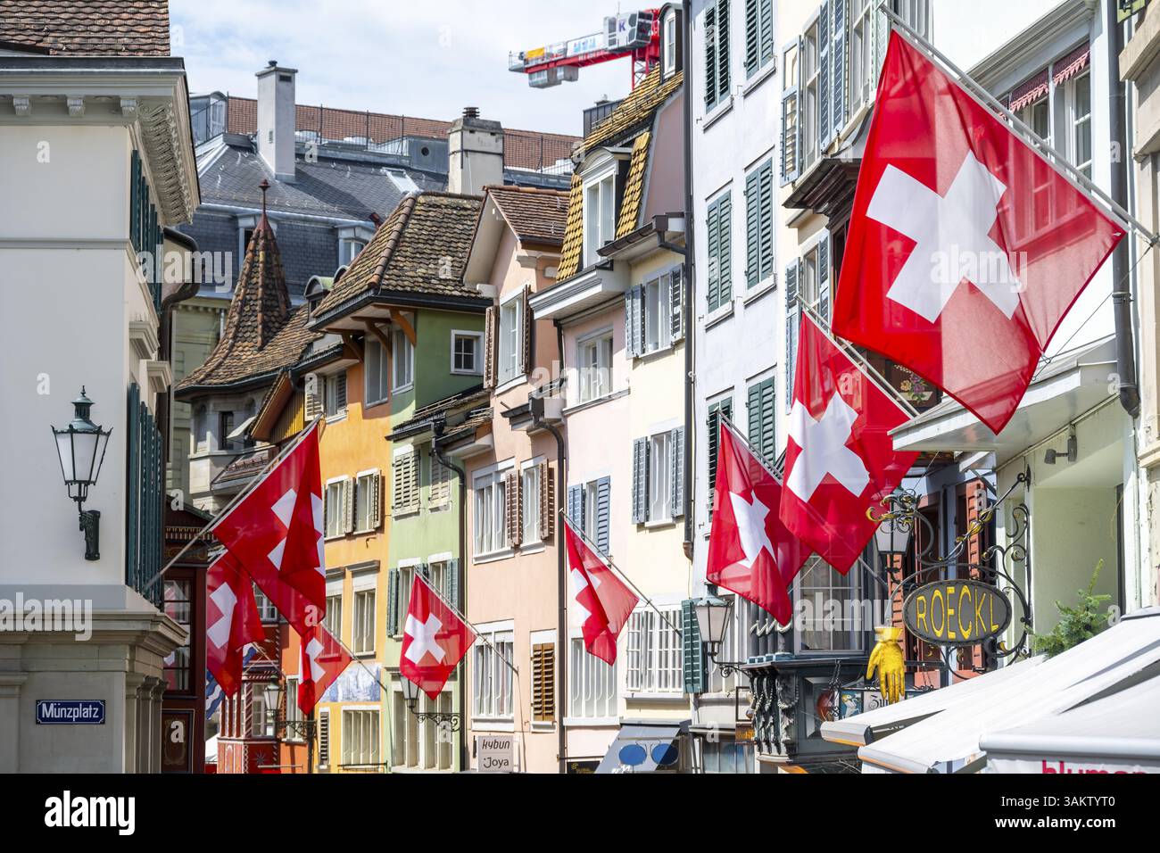 Swiss municipal flags hi-res stock photography and images - Alamy