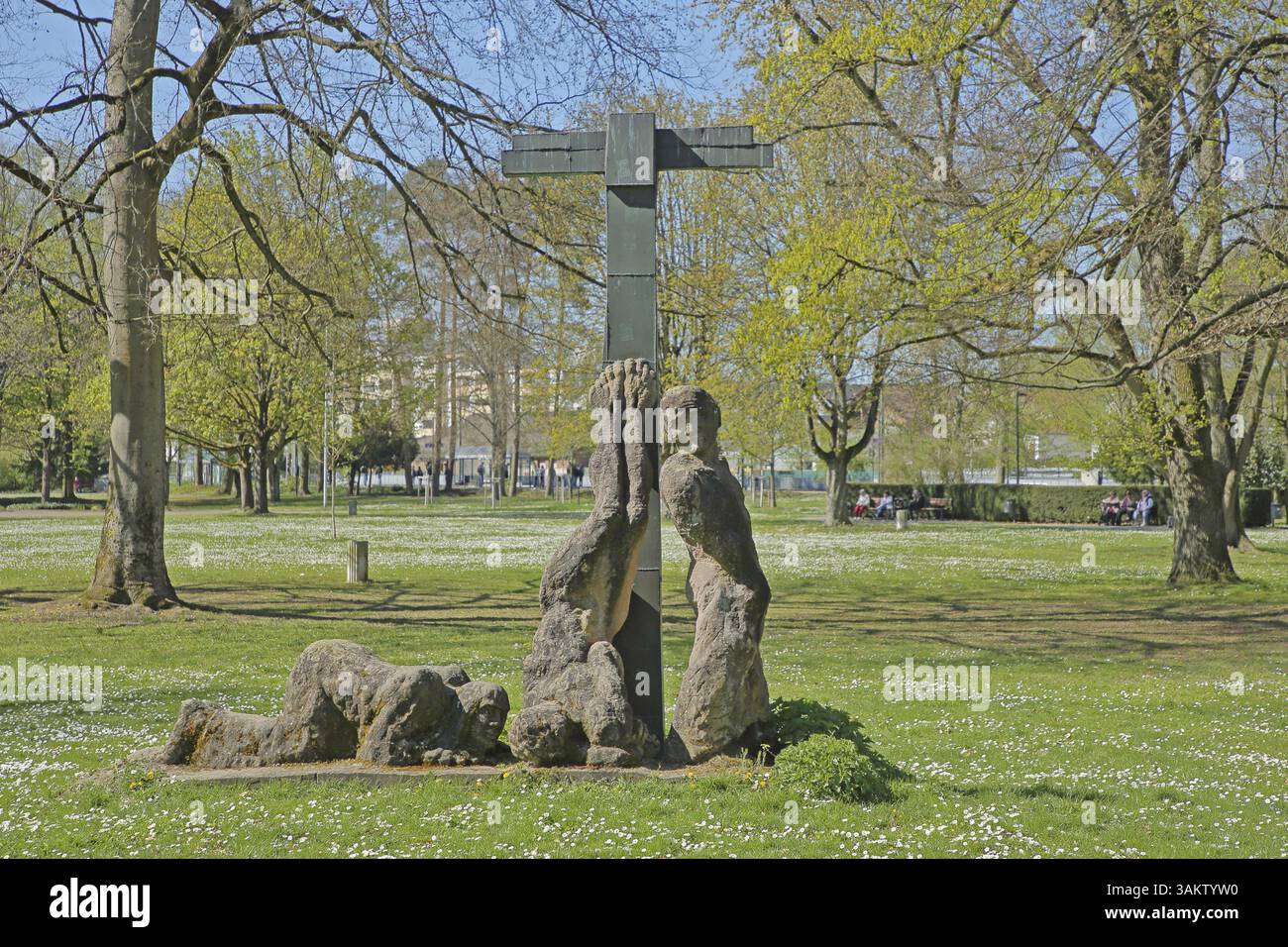 Sculpture Descent from the Cross by Volker Krebs 1993, modern art ...