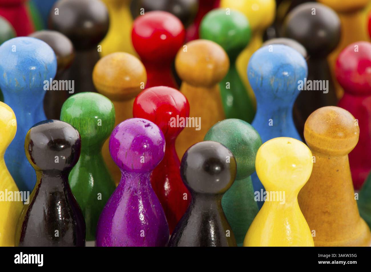 Large group of people in many colors in abstract Stock Photo - Alamy