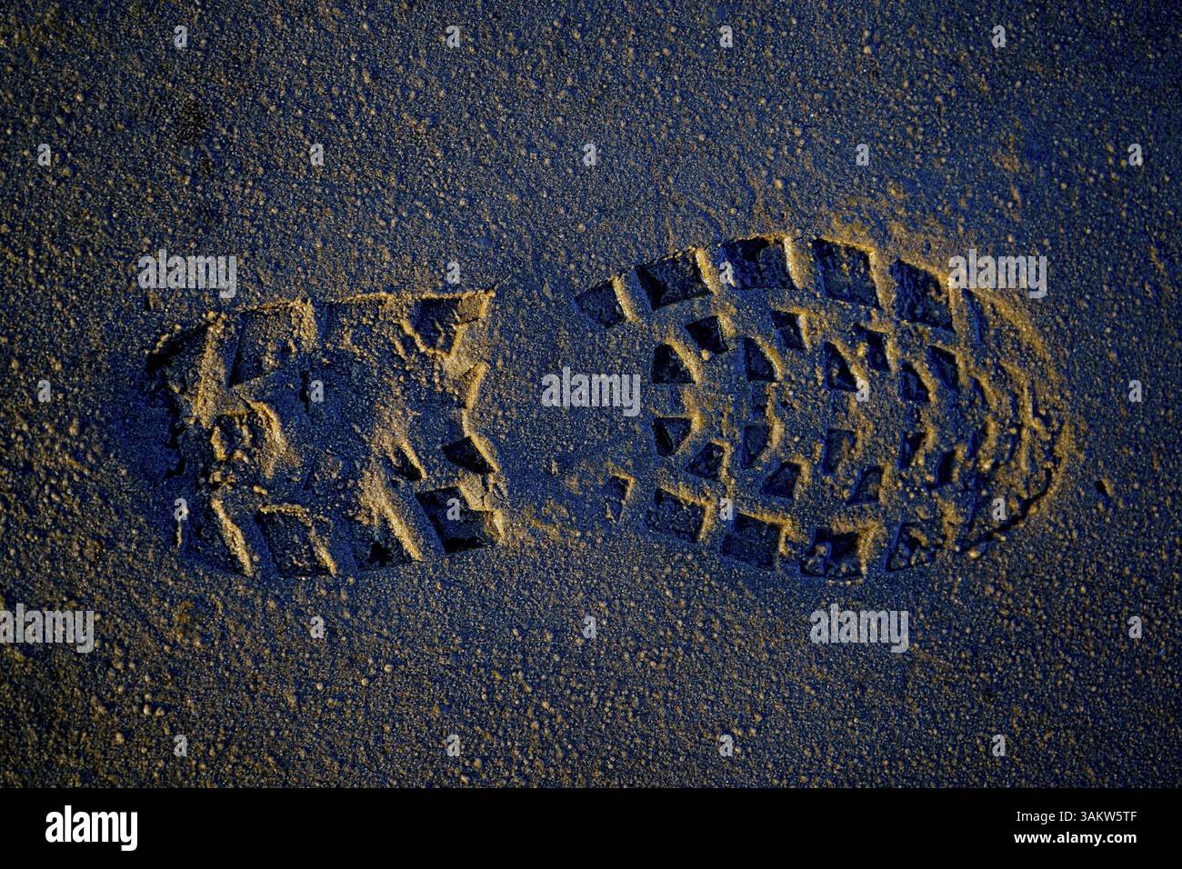 Shoe print blue light hi-res stock photography and images - Alamy