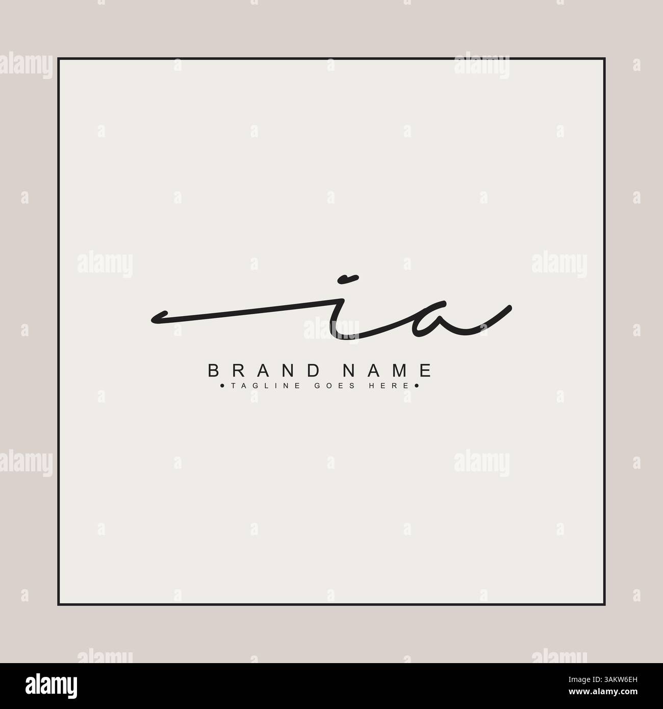 Simple Signature Logo for Alphabet IA - Handwritten Signature for ...