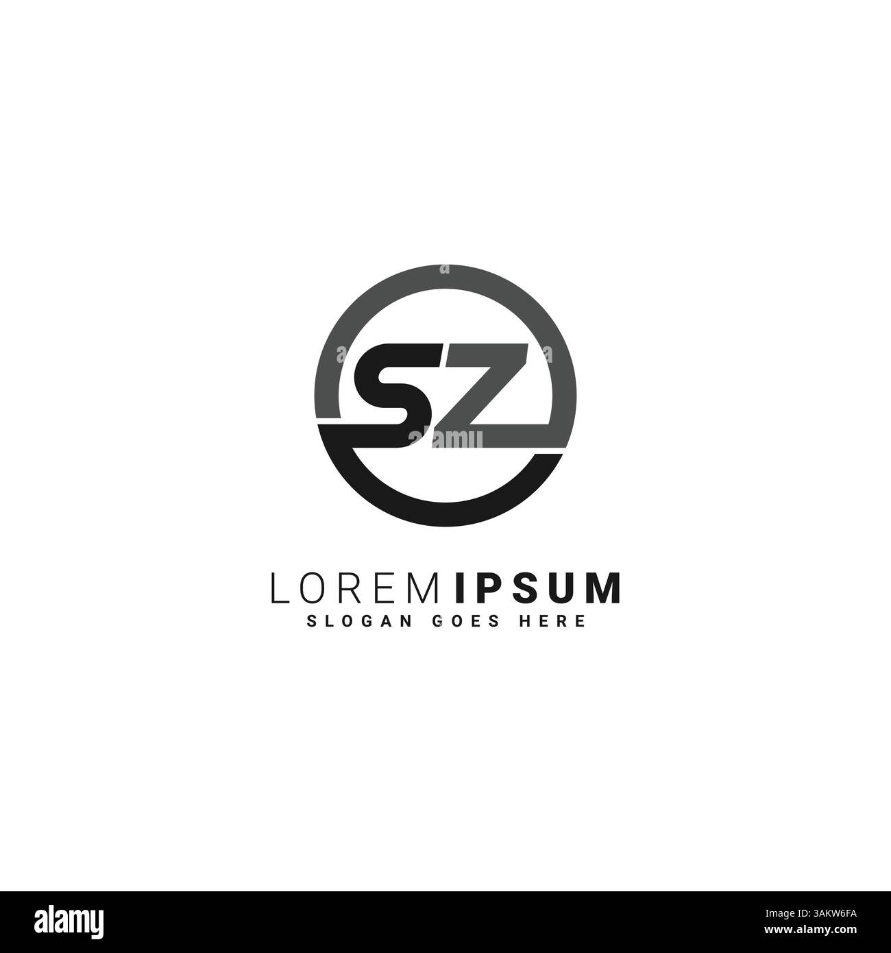Vector Template for Initial Letter SZ Logo - Elegant Monogram Logo for Alphabet S and Z Stock ...