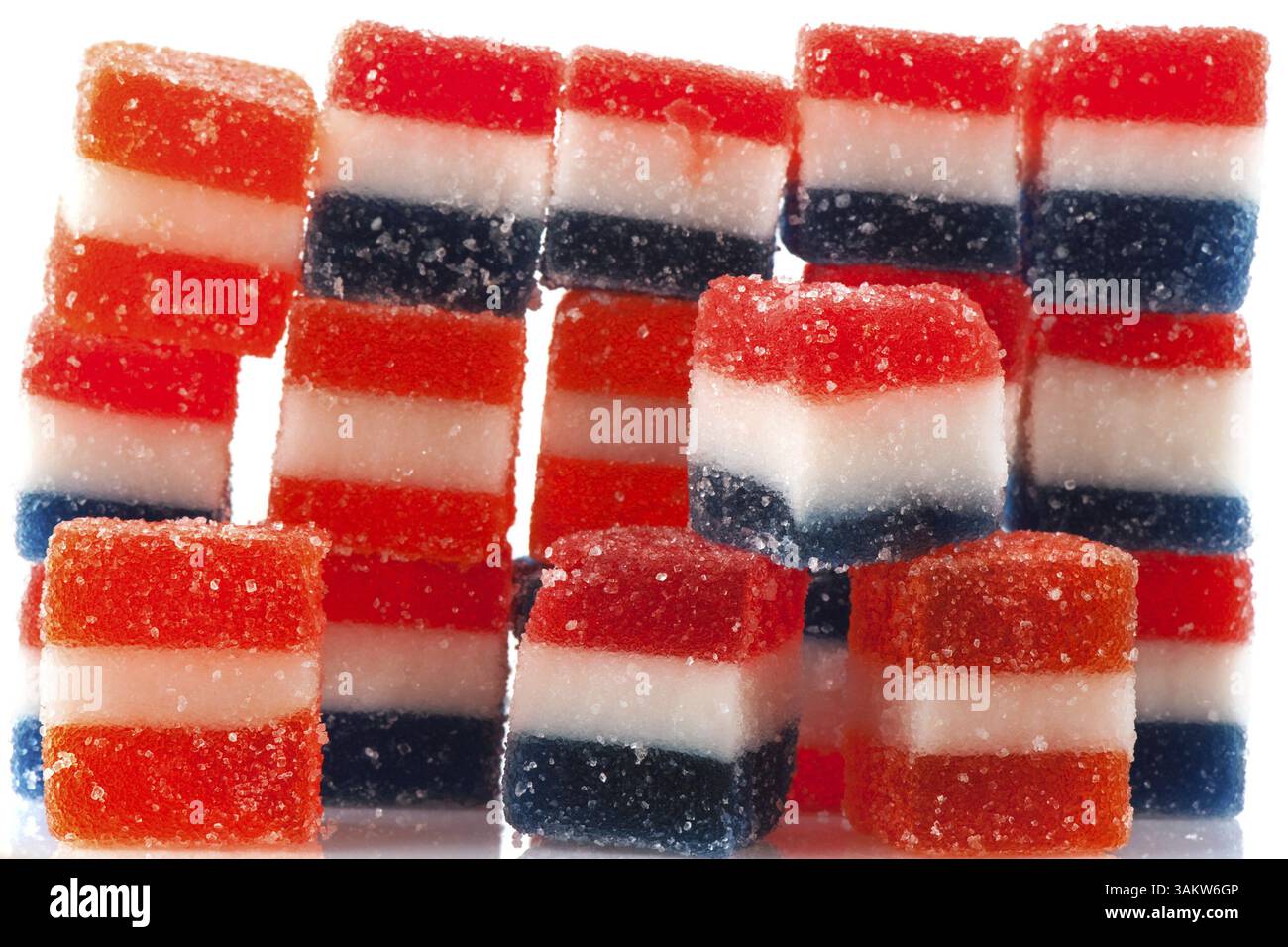 Traditional Dutch candy in colors of the flag Stock Photo - Alamy
