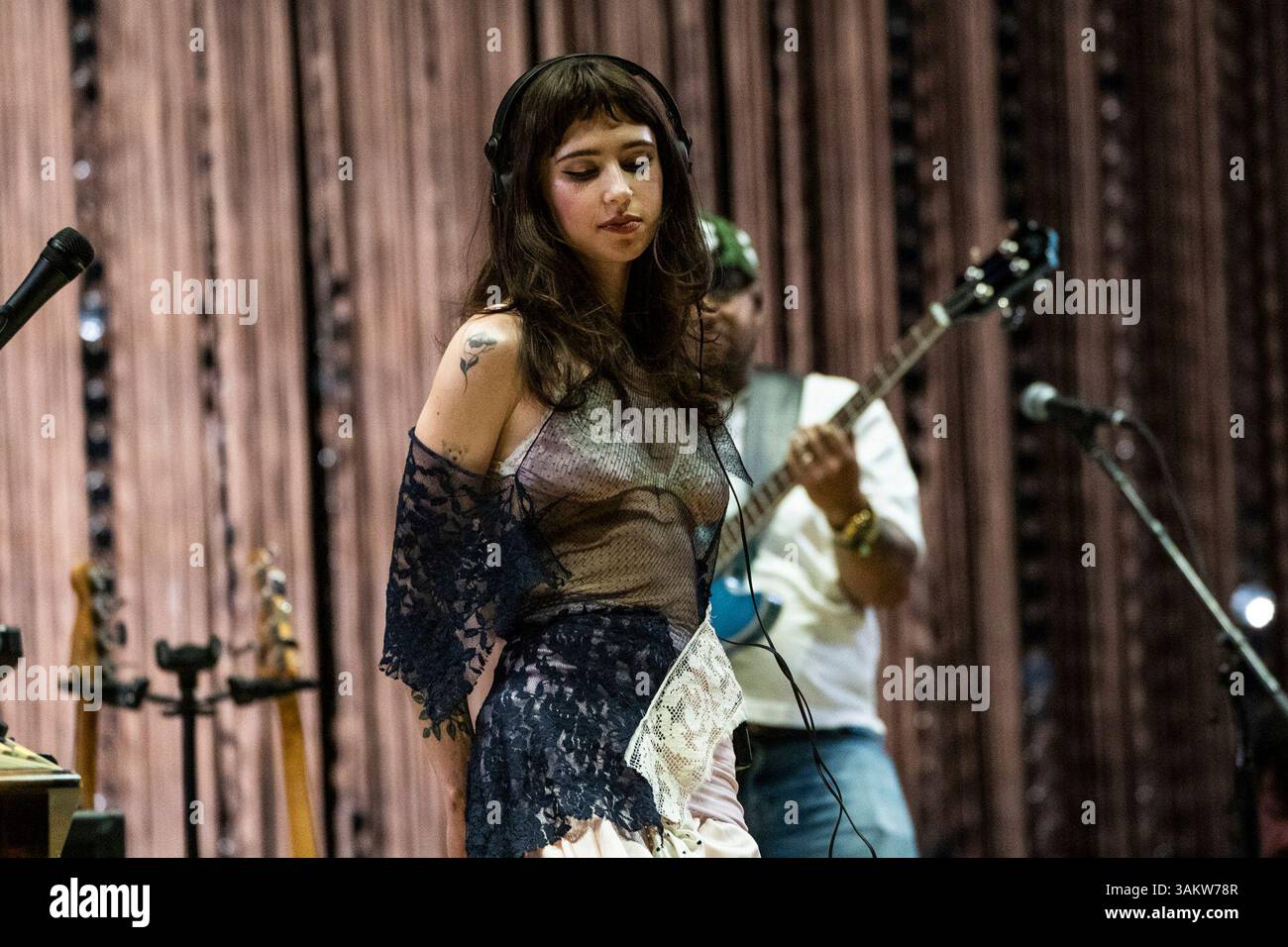 Clairo performs during the first weekend of the Coachella Valley Music and Arts Festival at the ...