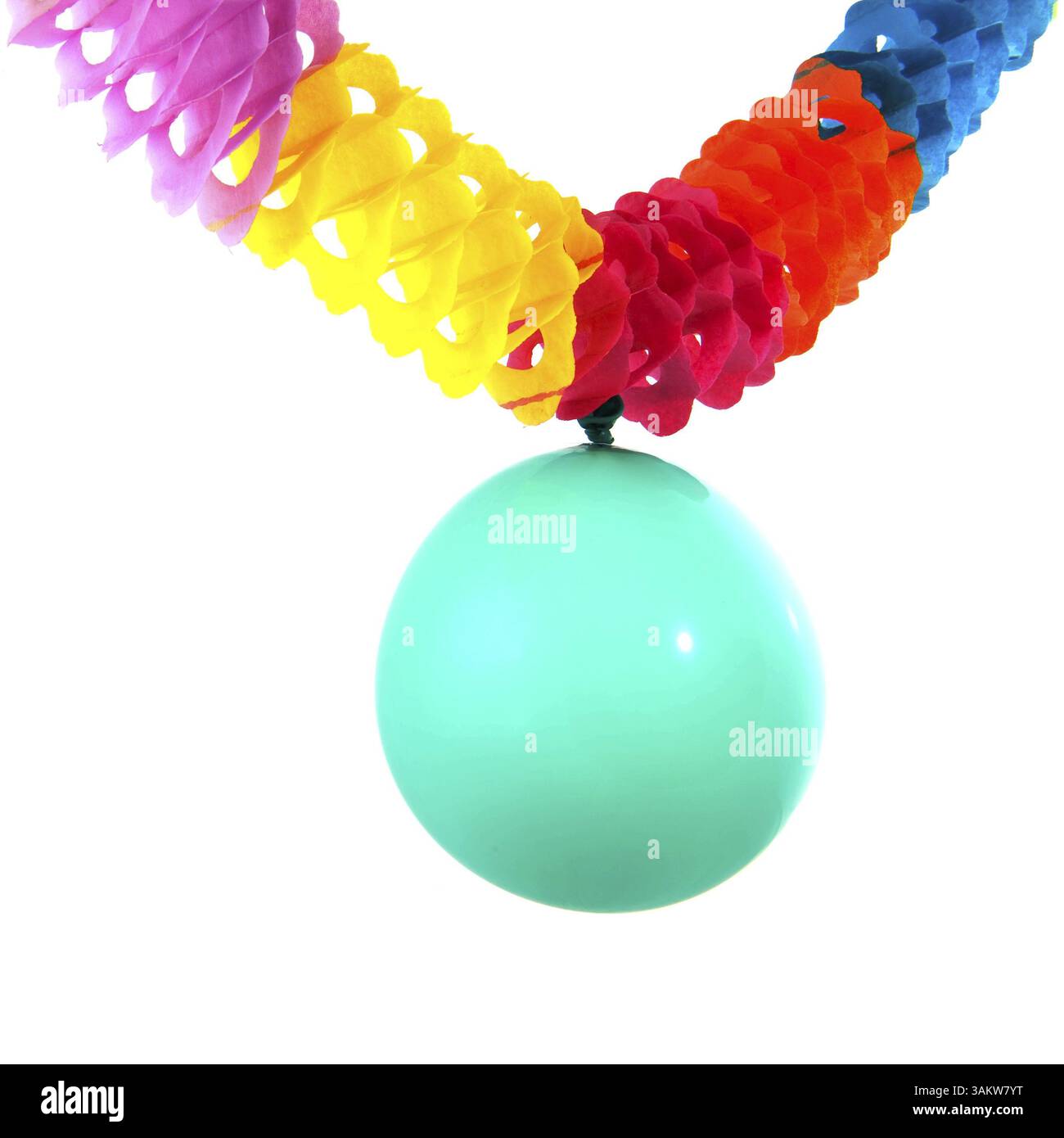 Balloon ald paper colorful garland for the party Stock Photo - Alamy
