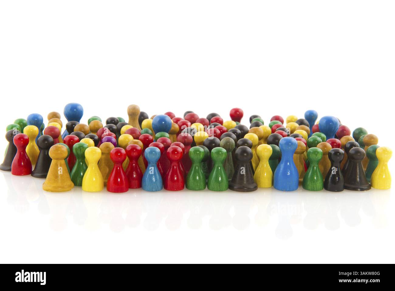 Large group of people in many colors in abstract Stock Photo - Alamy