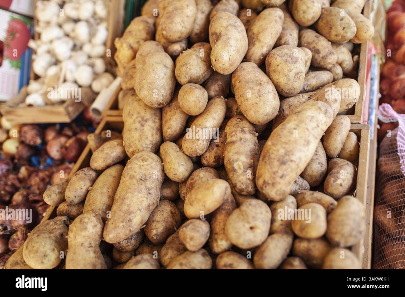 Closeup potatoes different shapes hi-res stock photography and images ...