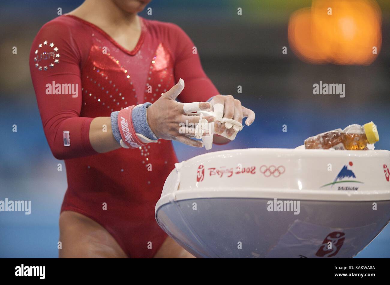 Aug. 15, 2008 - Beijing, China - Shawn Johnson (USA) prepares for the ...