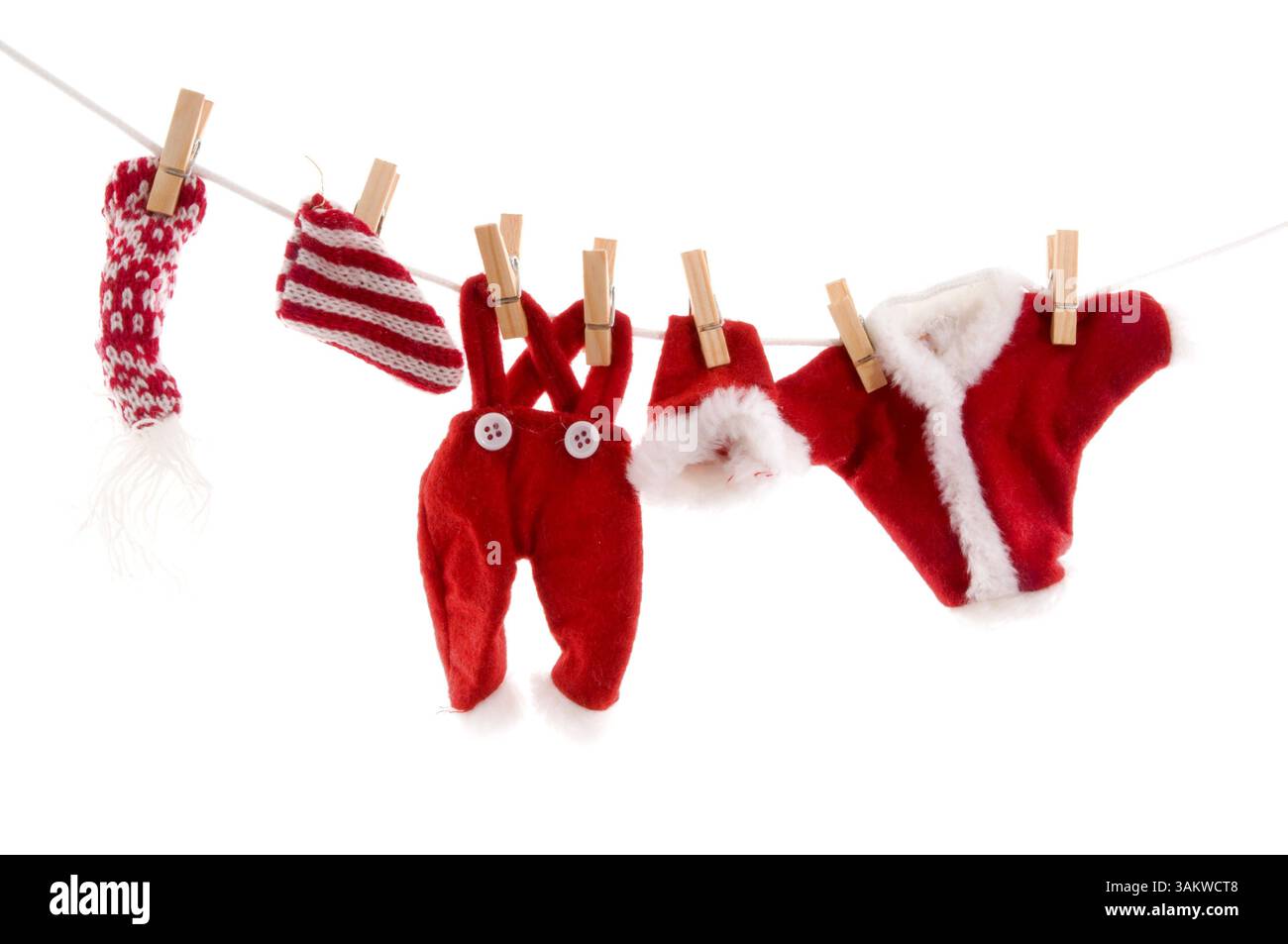 Hanging laundry from Santa Claus Stock Photo - Alamy