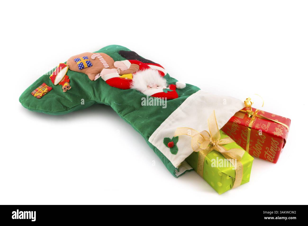 Christmas gift in wrapping Cut Out Stock Images & Pictures - Alamy