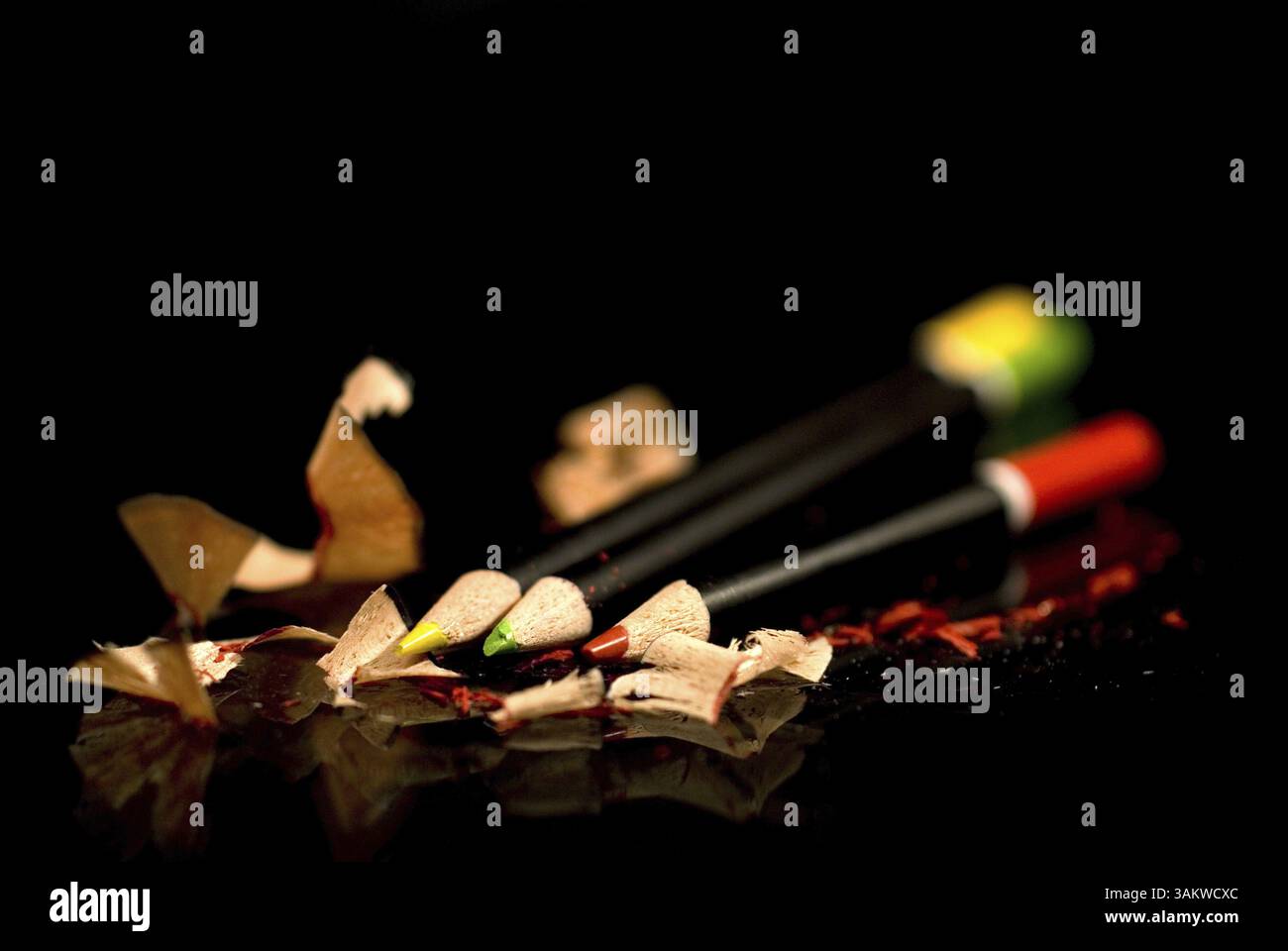 Sharpen color pencils to make a drawing Stock Photo - Alamy