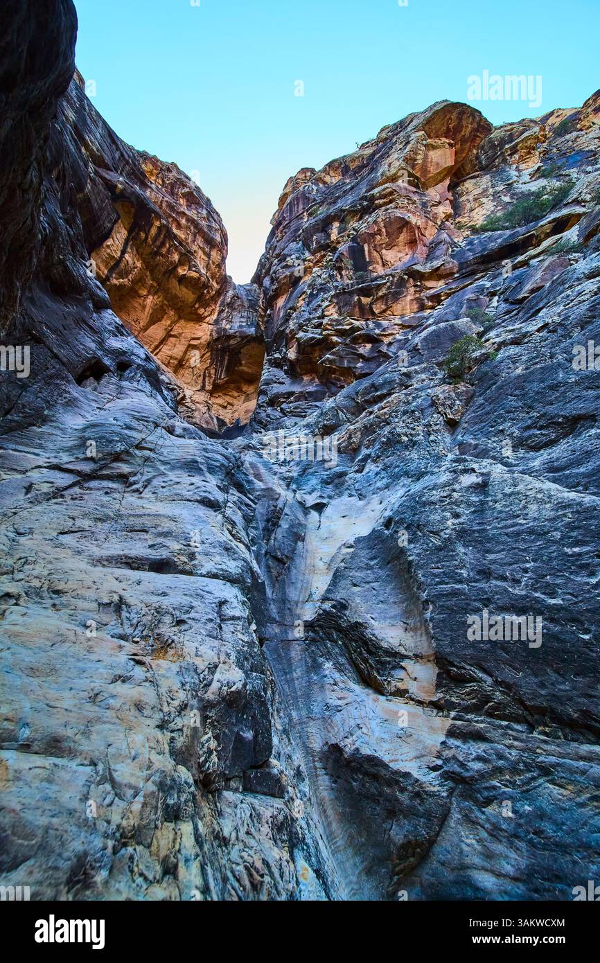 Towering Cliffs of Ice Box Canyon with Low Angle View Stock Photo - Alamy