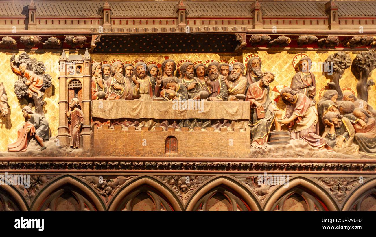 Paris, France - July 23, 2010 : Bas relief illustration of the last ...