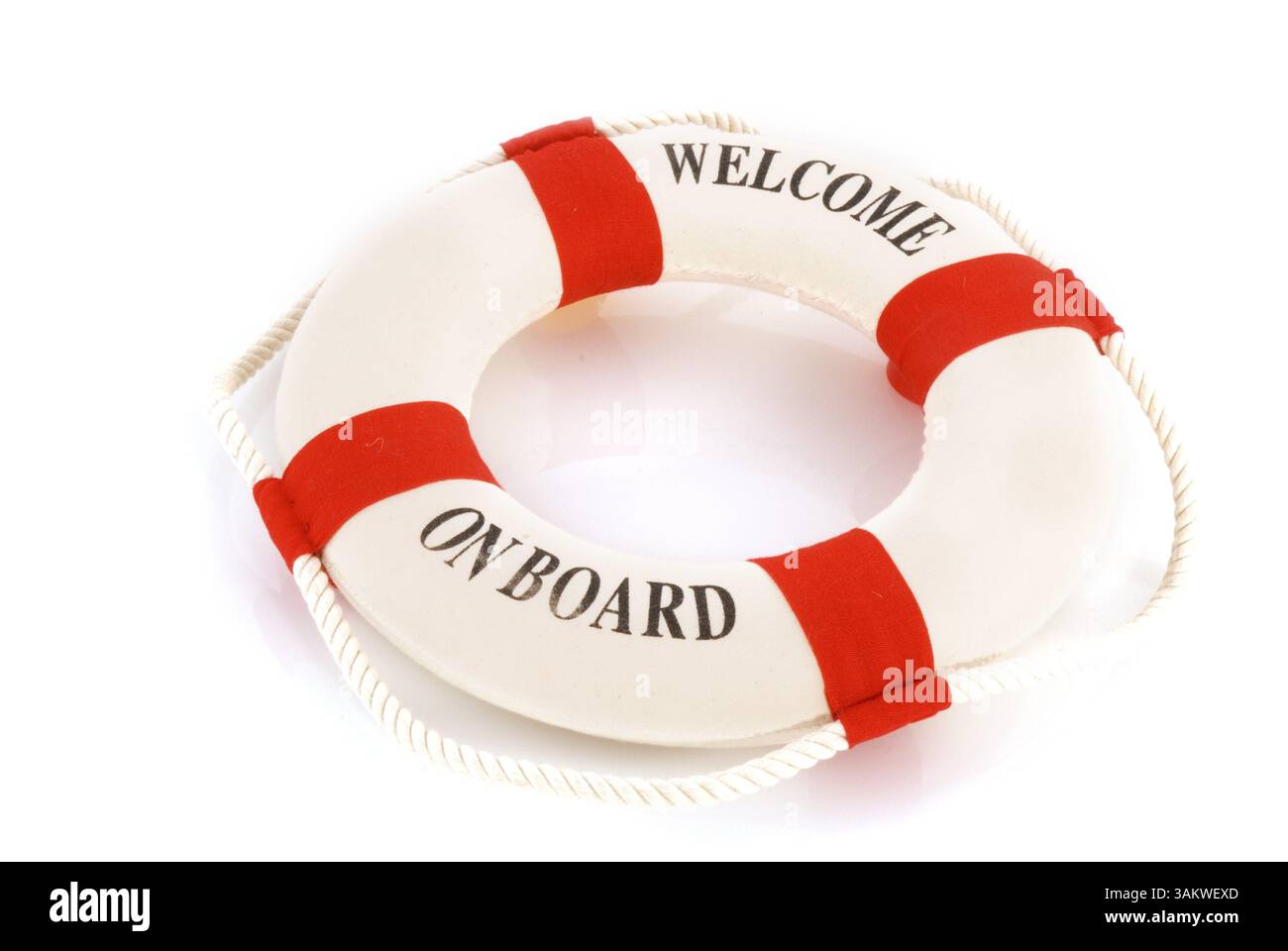 Welcome on board with lifebuoy Stock Photo - Alamy
