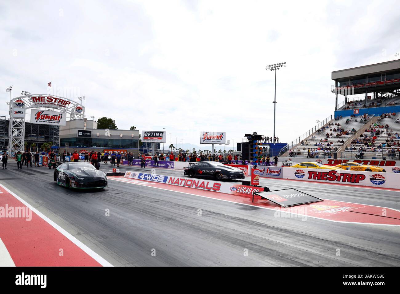 LAS VEGAS, NV - APRIL 12: Deric Kramer (52 PRO, left lane) Chevrolet ...