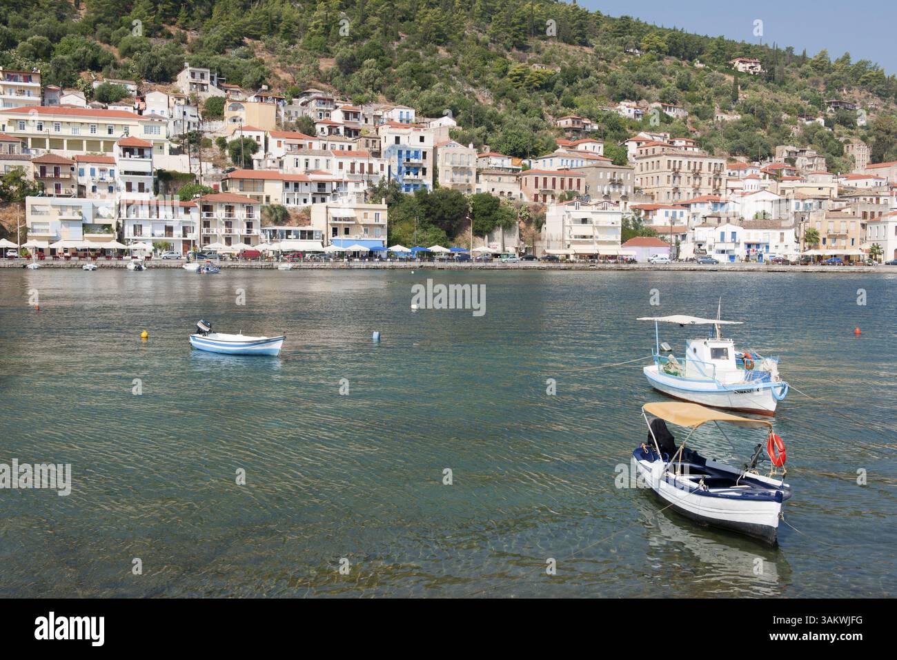 Greek Gythio village at the Greece Peloponnese peninsula Stock Photo ...