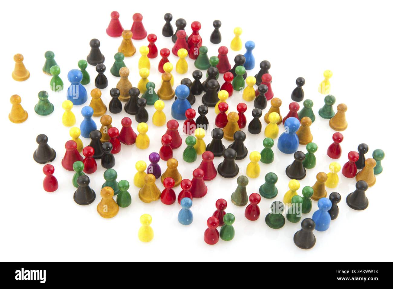 Large group of people in many colors in abstract Stock Photo - Alamy