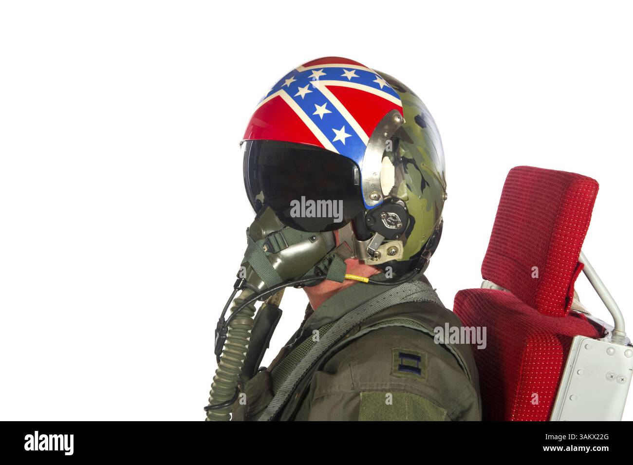 Crew American aircraft in full uniform isolated over white Stock Photo ...