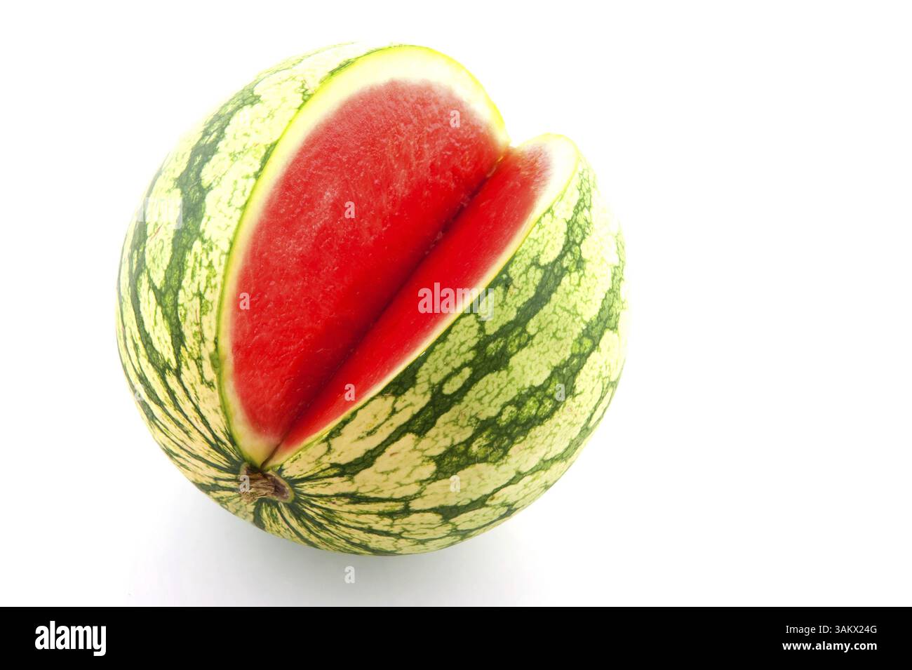 Big open water melon isolated over white Stock Photo - Alamy