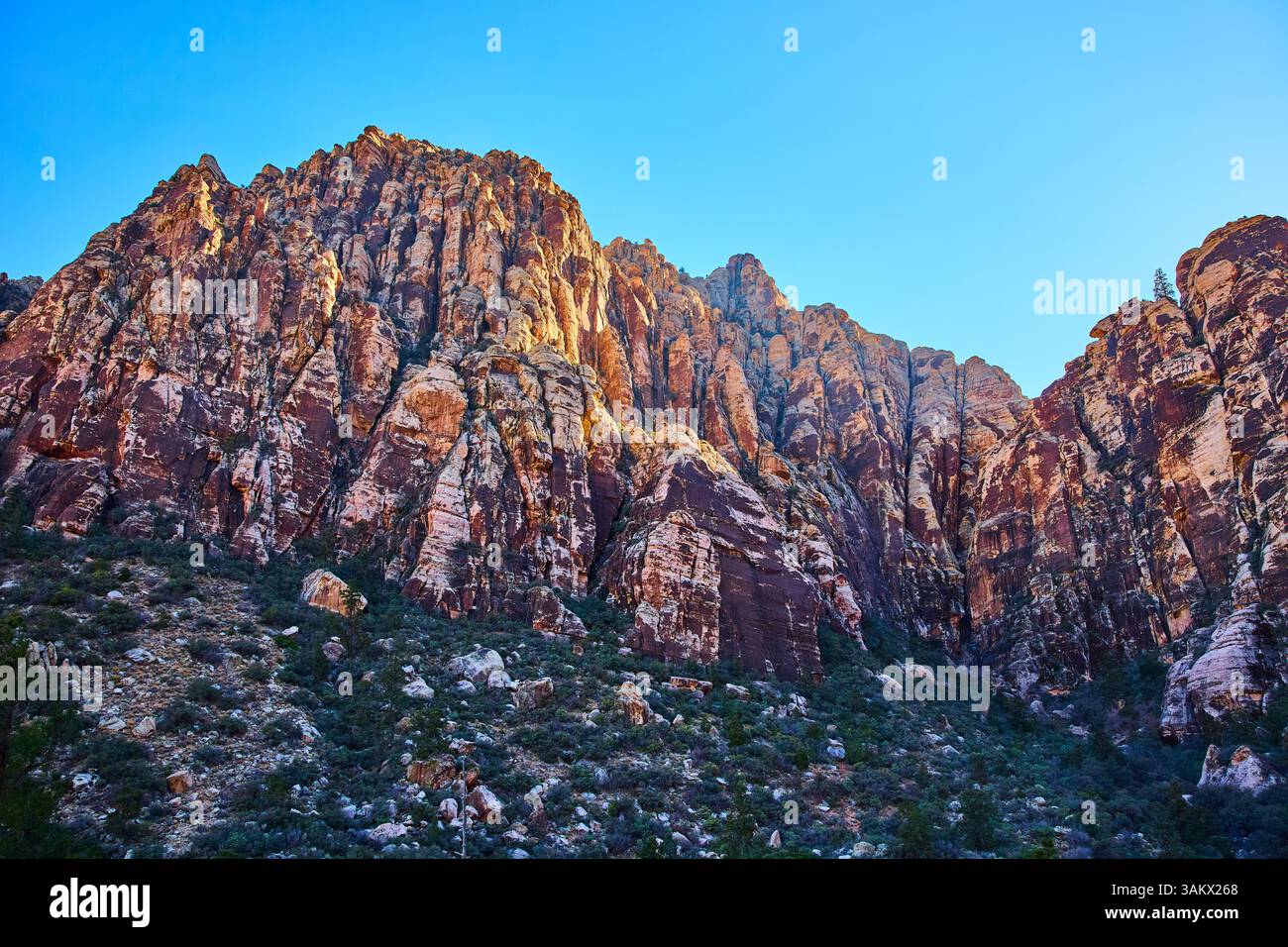 Rugged Red Rock Formations at Golden Hour Eye-Level Perspective Stock ...