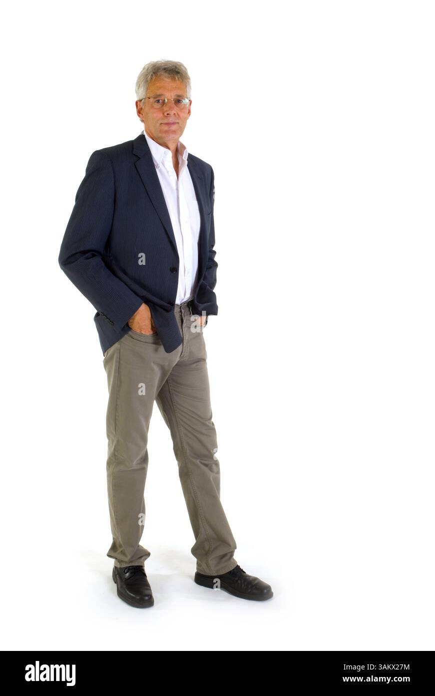 Standing man isolated over white Stock Photo - Alamy