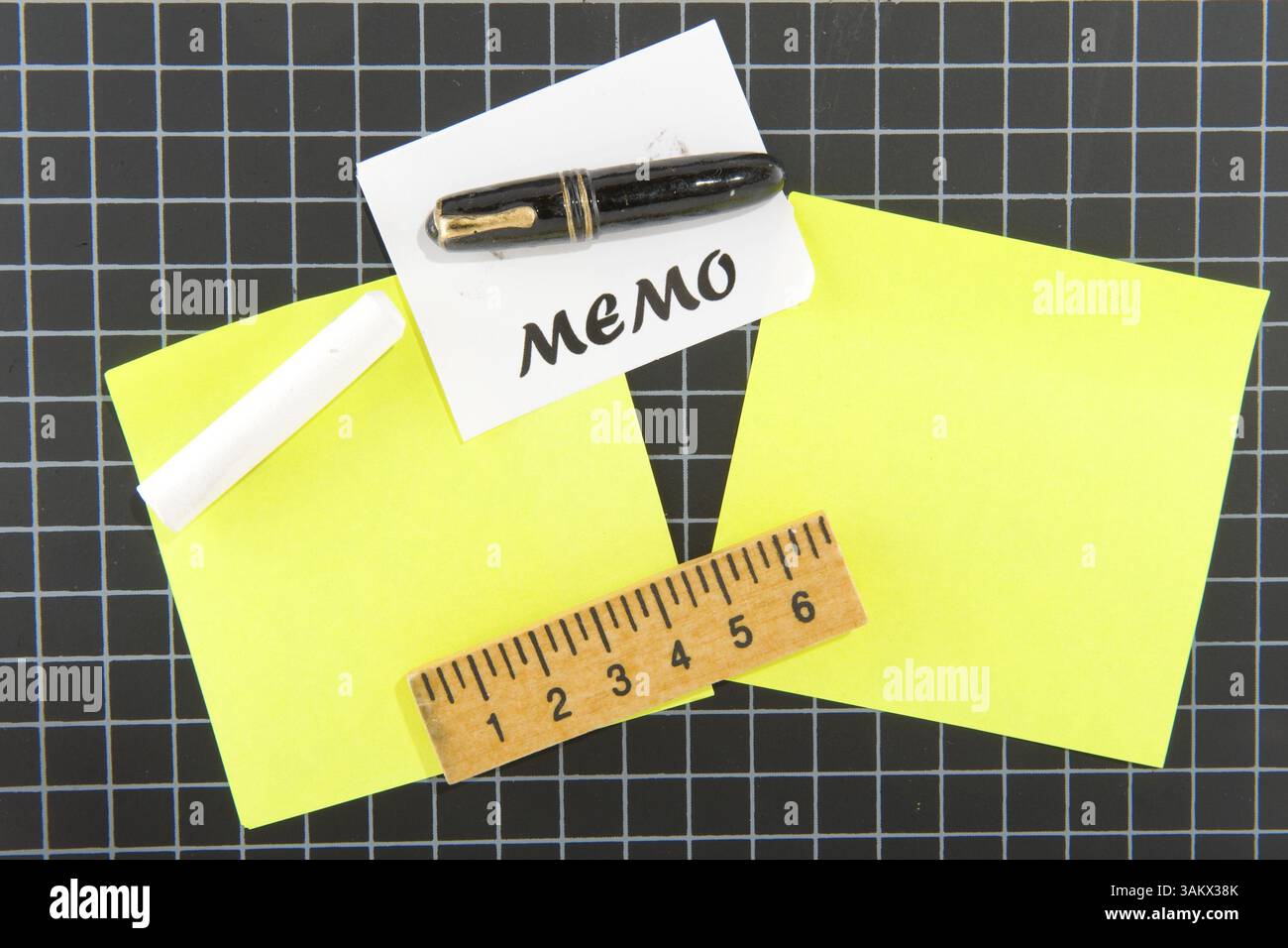 Memo board for technical notes or school Stock Photo - Alamy