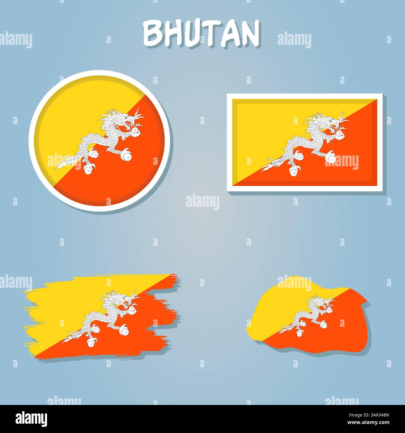 Kingdom of Bhutan map flag vector silhouette illustration Stock Vector ...