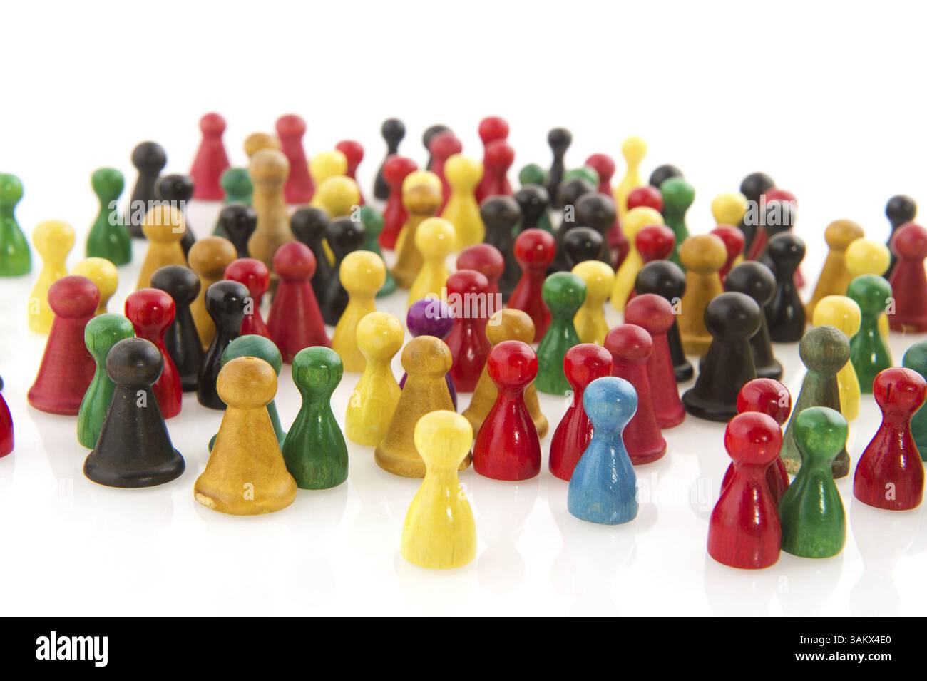 Large group of people in many colors in abstract Stock Photo - Alamy