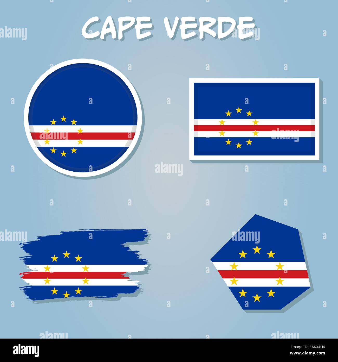 Flag of Cape Verde, national banner and patriotic symbol Stock Vector ...