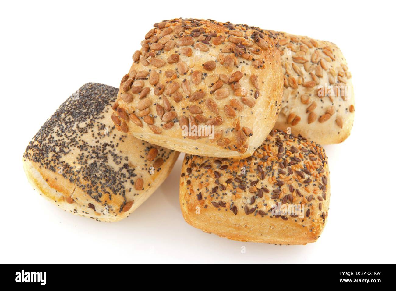 Luxury bread rolls with grain op top Stock Photo - Alamy