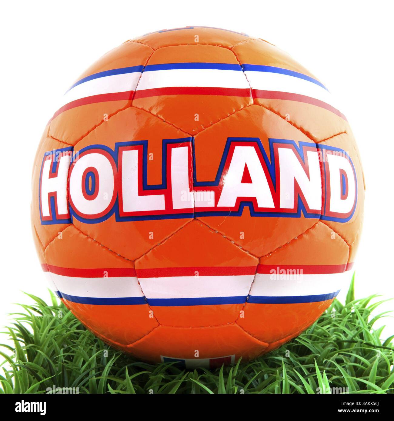 Dutch soccer ball for the world championship in grass Stock Photo - Alamy
