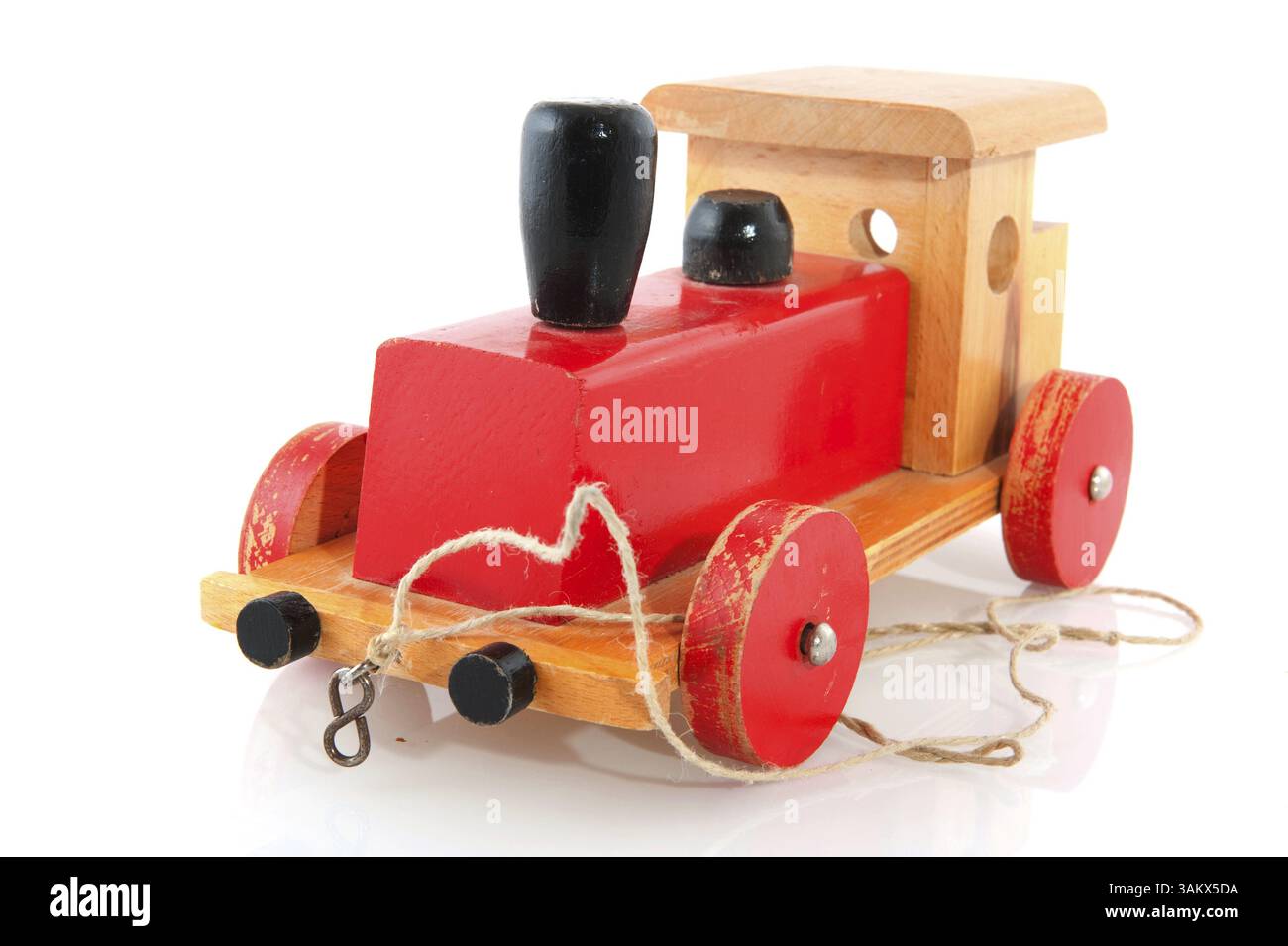 Old wooden used train isolated over white Stock Photo - Alamy