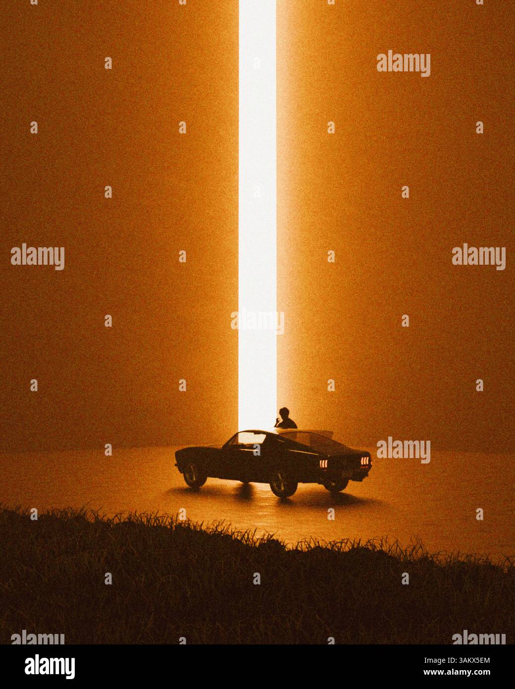 Surreal Orange shade sky Stock Photo - Alamy