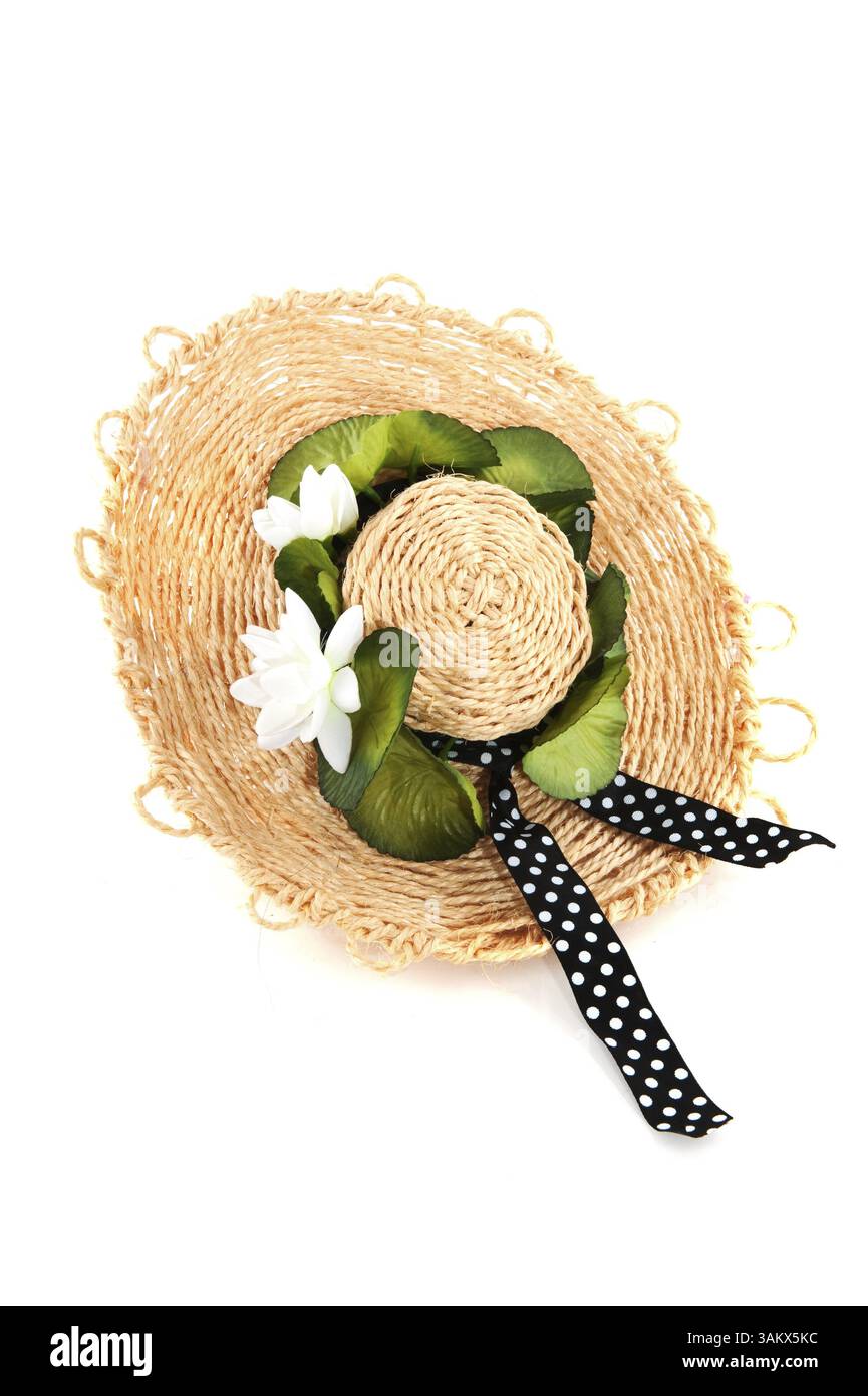 Straw hat flowers Cut Out Stock Images & Pictures - Alamy