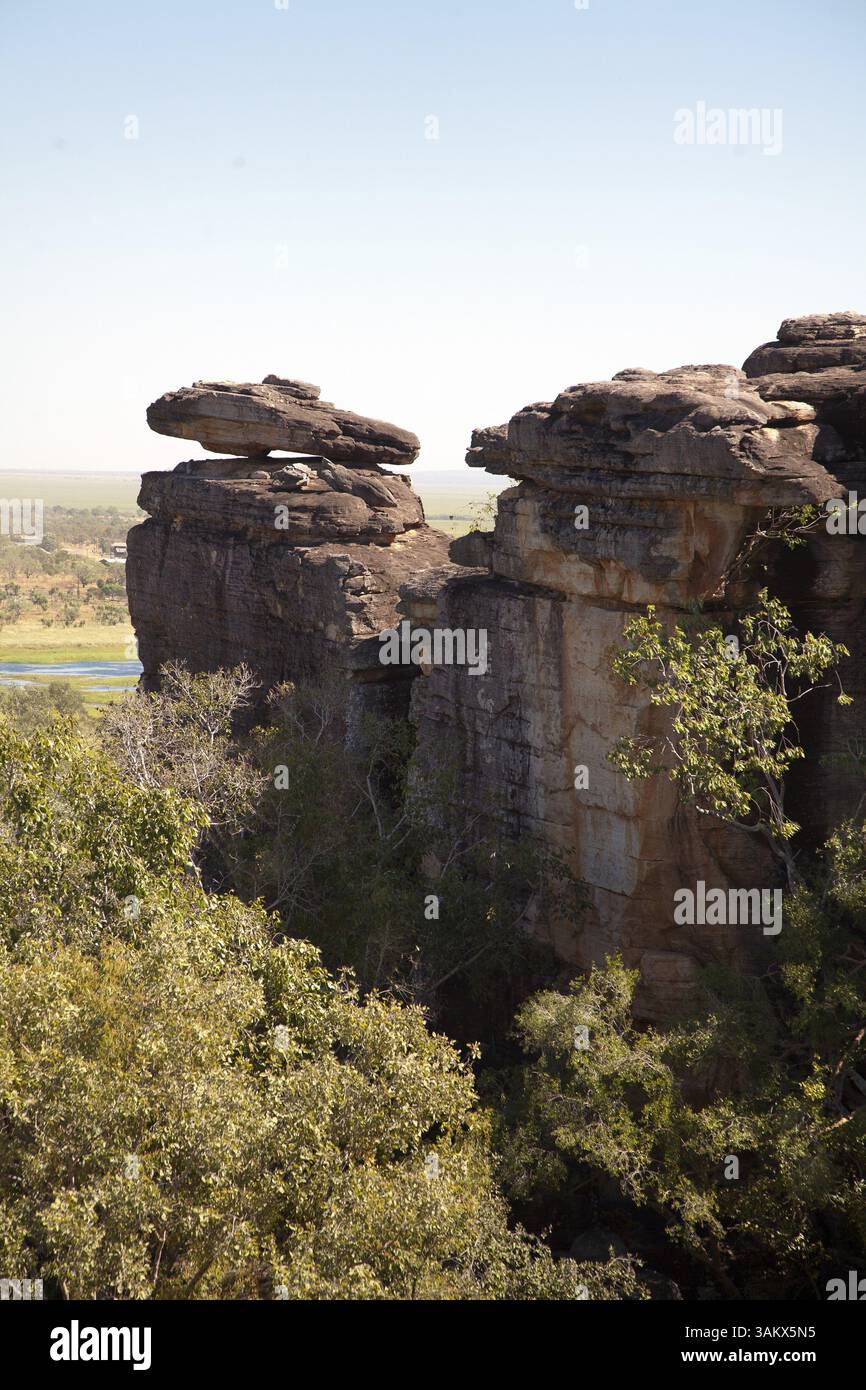 Aboriginal rocks in landscape with river in Australia Stock Photo - Alamy