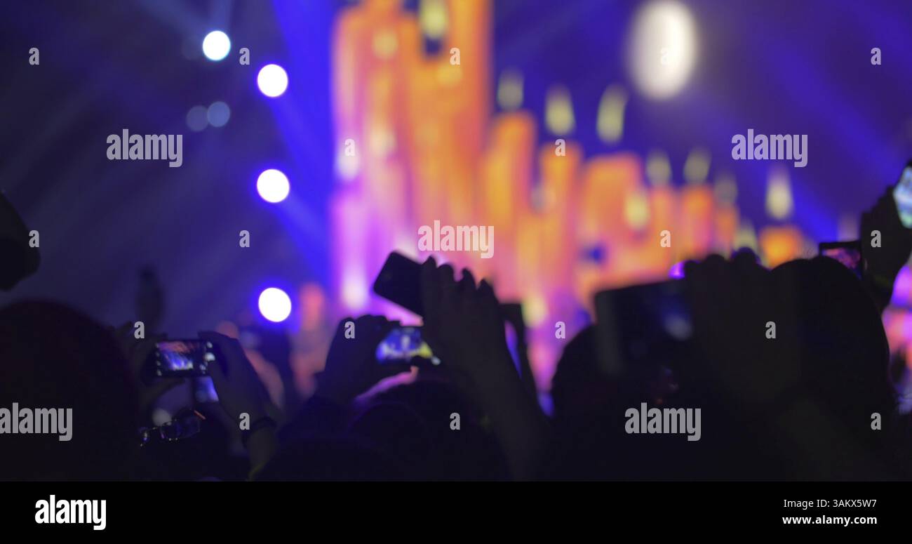 Dancing crowd hands up over hi-res stock photography and images - Alamy