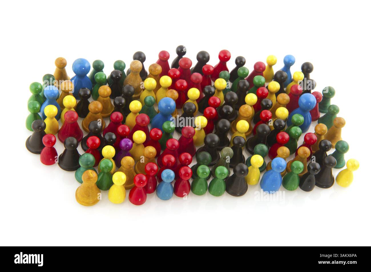 Large group of people in many colors in abstract Stock Photo - Alamy