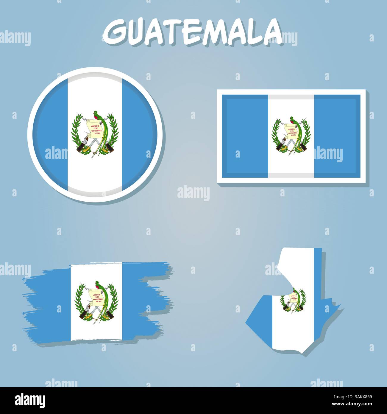 Map of Guatemala, Flag of Guatemala on it Stock Vector Image & Art - Alamy