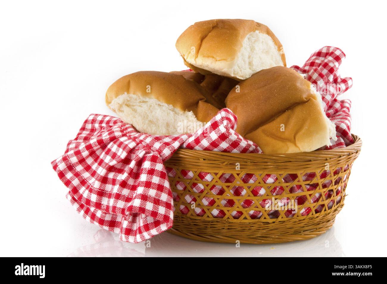 Little bread in a basket Stock Photo - Alamy