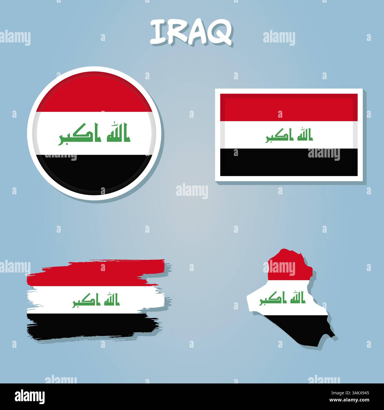 Republic iraq map design Stock Vector Images - Alamy